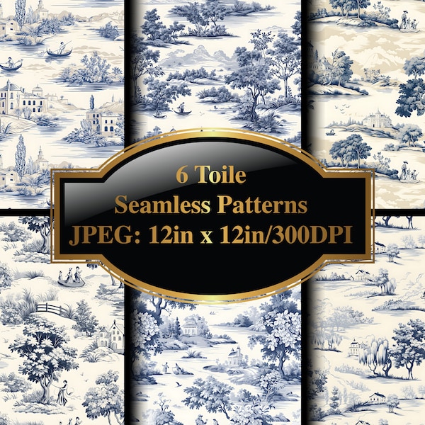 Toile Digital Paper - Etsy