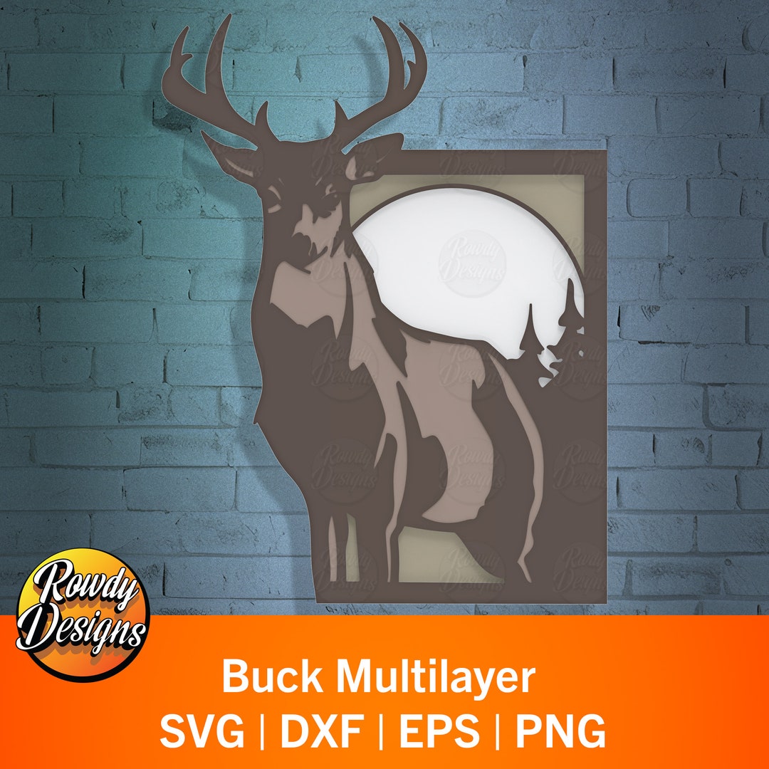 Buck Multilayer Svg, Deer SVG, Multilayer SVG, 3D Layer, Paper Cut ...