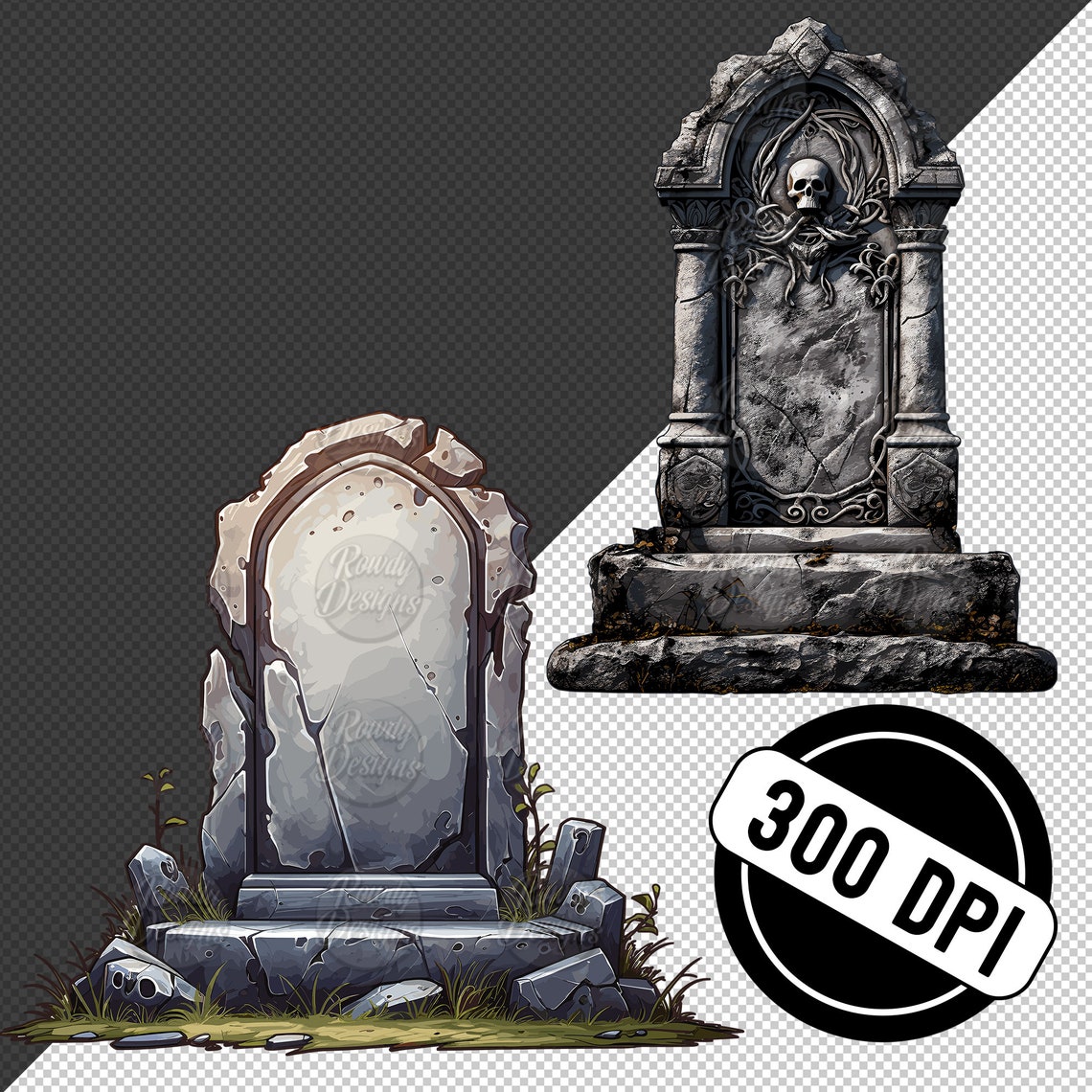 Gravestone Clipart, Halloween PNG, Tombstone PNG, Halloween ...