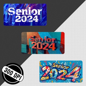 Senior 2024 Sublimation License Plate License Plate Wrap Three High ...