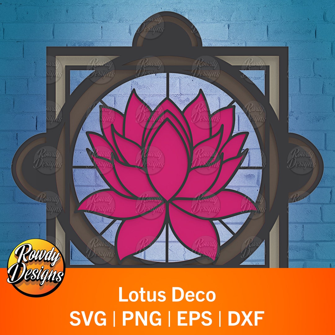 Lotus Deco Multilayer SVG, Paper Cut File, Home Decor, 3D Layer, Paper ...