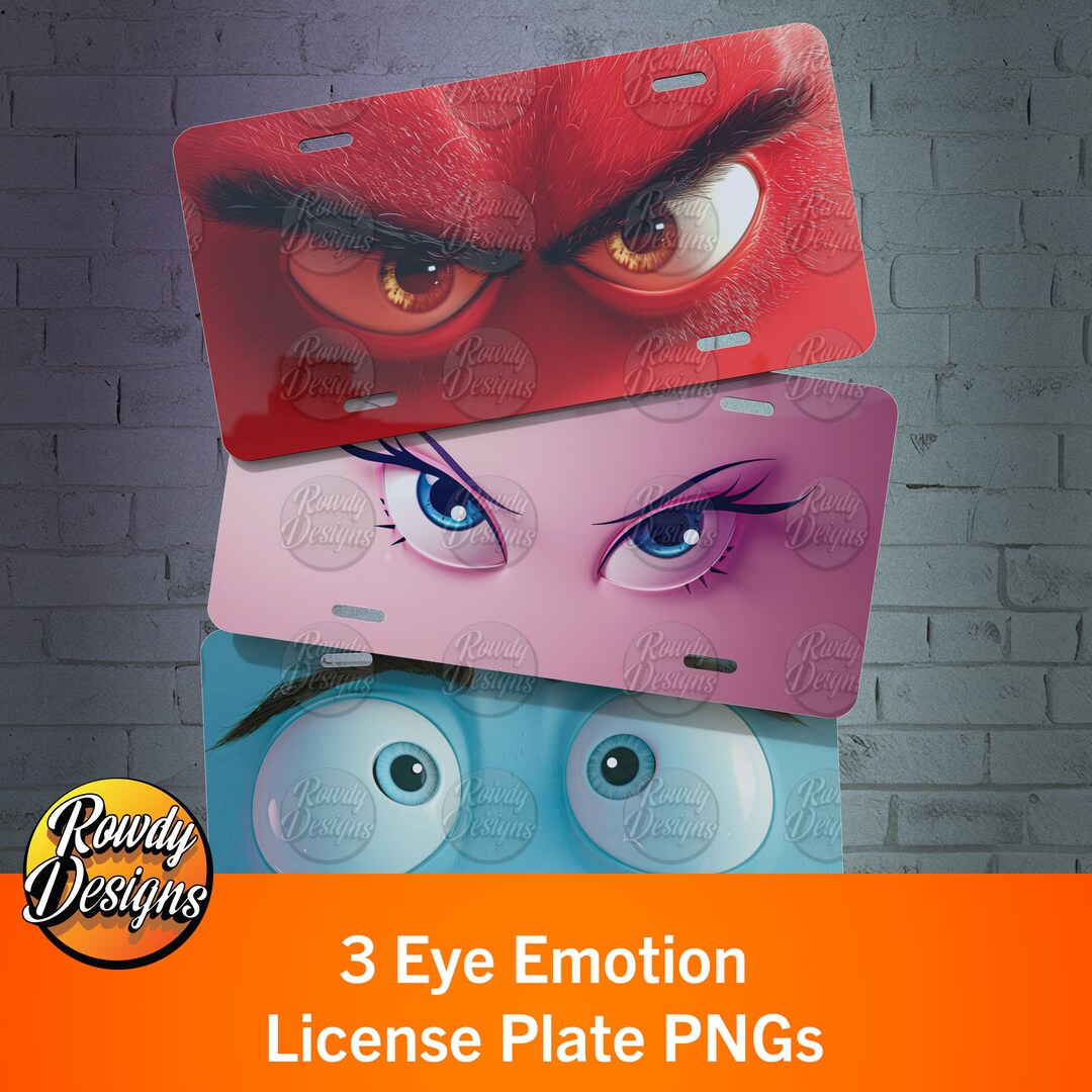 Eye Emotion License Plate: Funny Car Decor PNG (digital Download) - Etsy