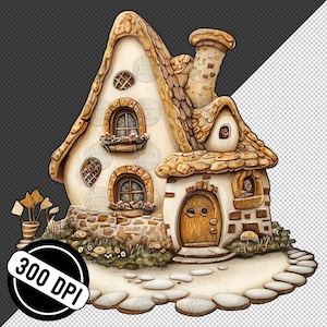 Fairy Tale House Clipart • Digital Download • House Clipart • Unique ...