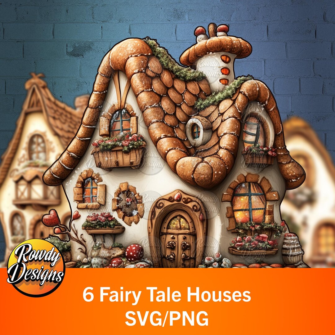 Fairy Tale House Clipart • Digital Download • House Clipart • Unique ...