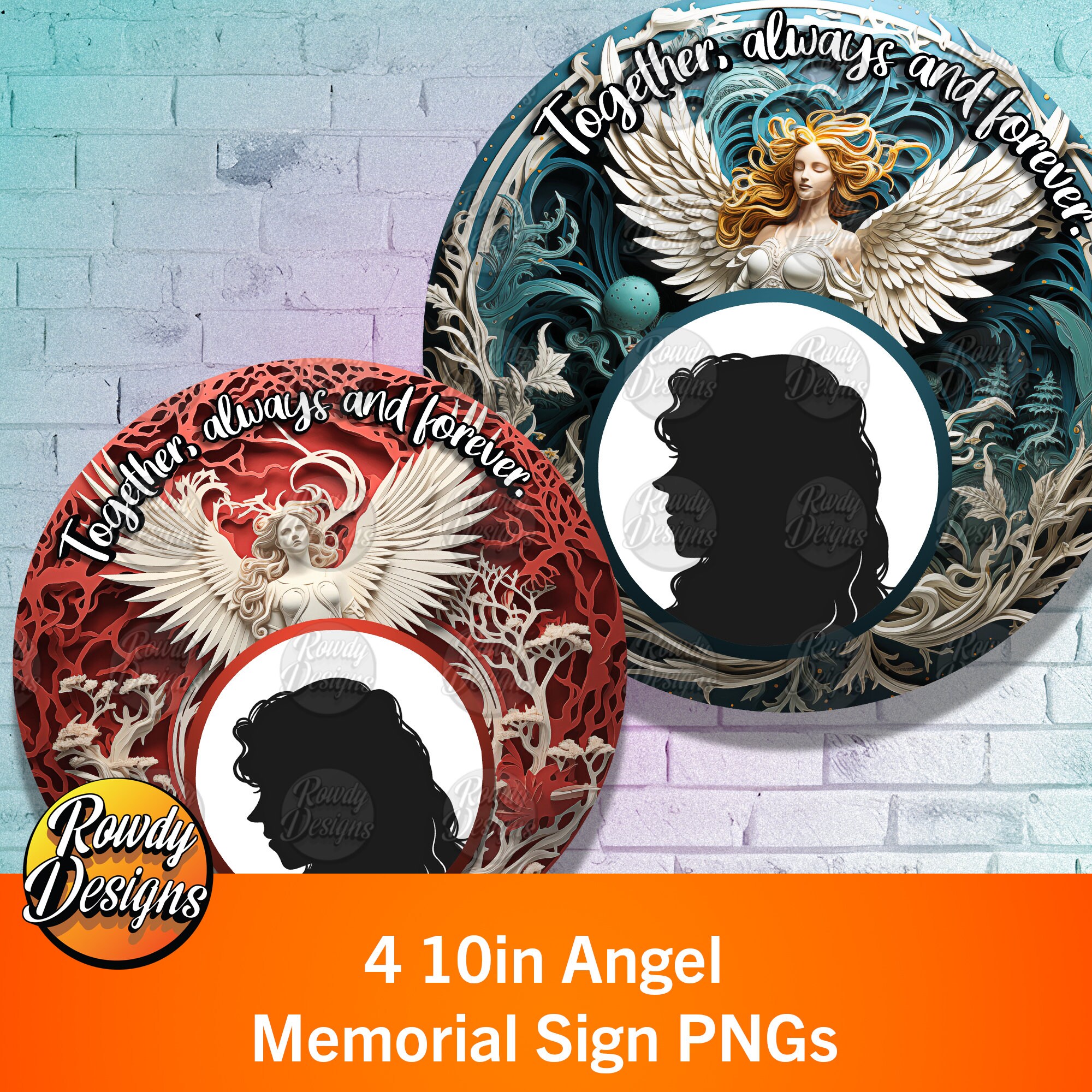 Angel Memorial Sign, Sublimation Sign, Transparent Clipart PNG Bundle ...