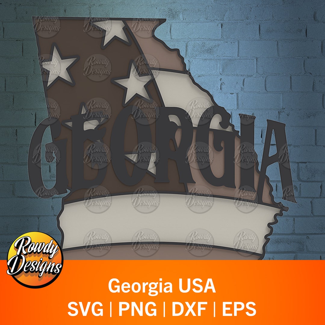 Georgia State Multilayer SVG, Mandala Cut File, 3D Layer, Pray, Paper ...