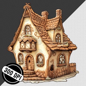 Fairy Tale House Clipart • Digital Download • House Clipart • Unique ...