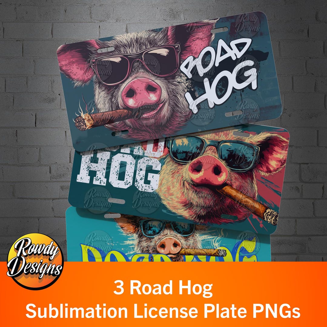 Road Hog License Plate Pngs: Funny SUV Truck Humor (digital Download ...
