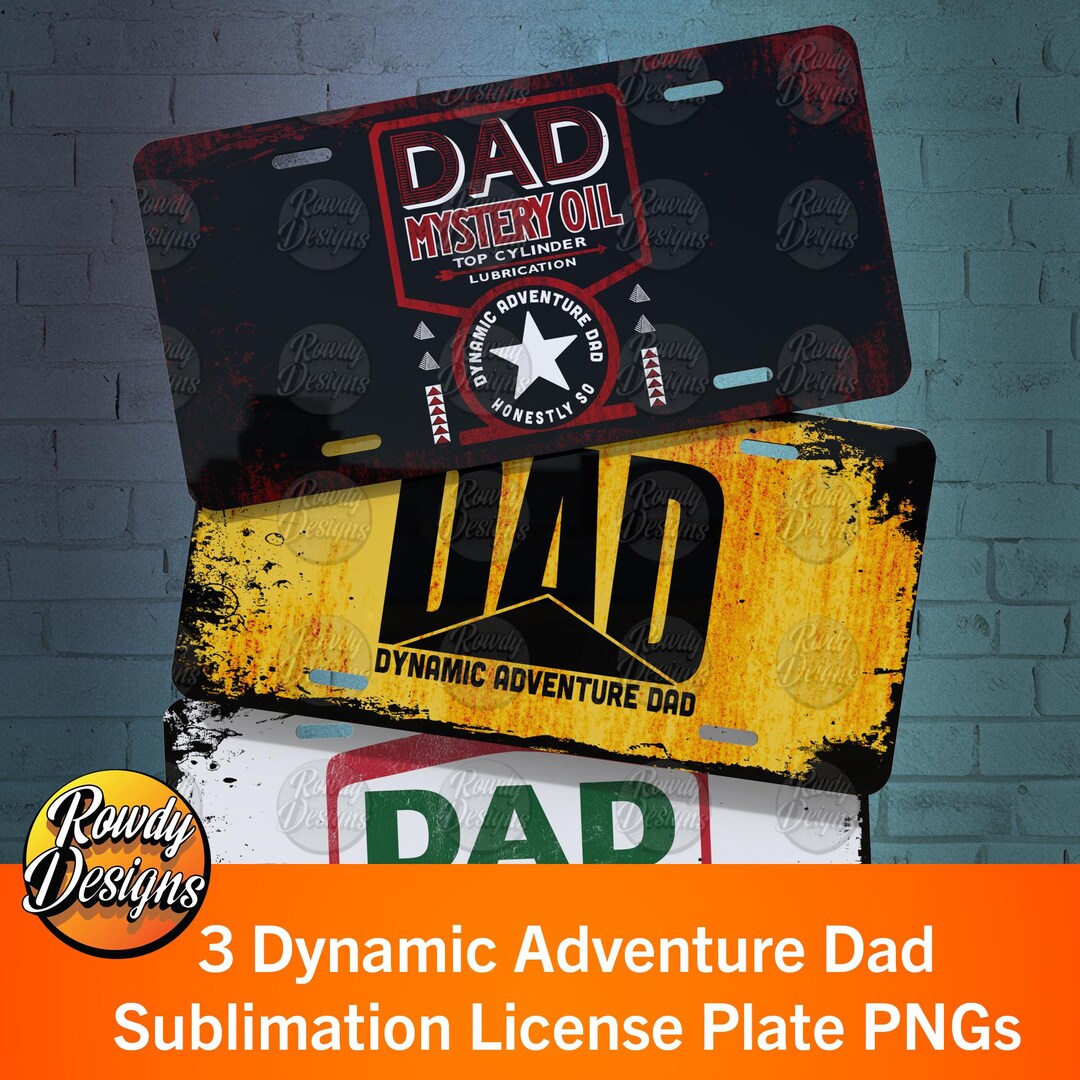 Adventure Dad License Plate PNG Designs: Sublimation Car Tag (digital ...