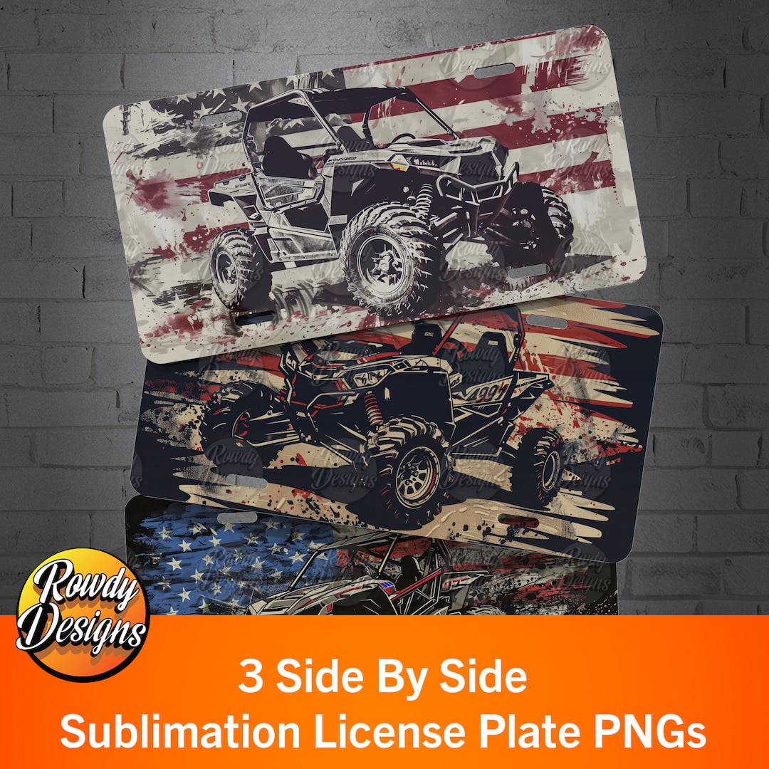 Side by Side Sublimation License Plate: Off-road PNG Designs (digital ...