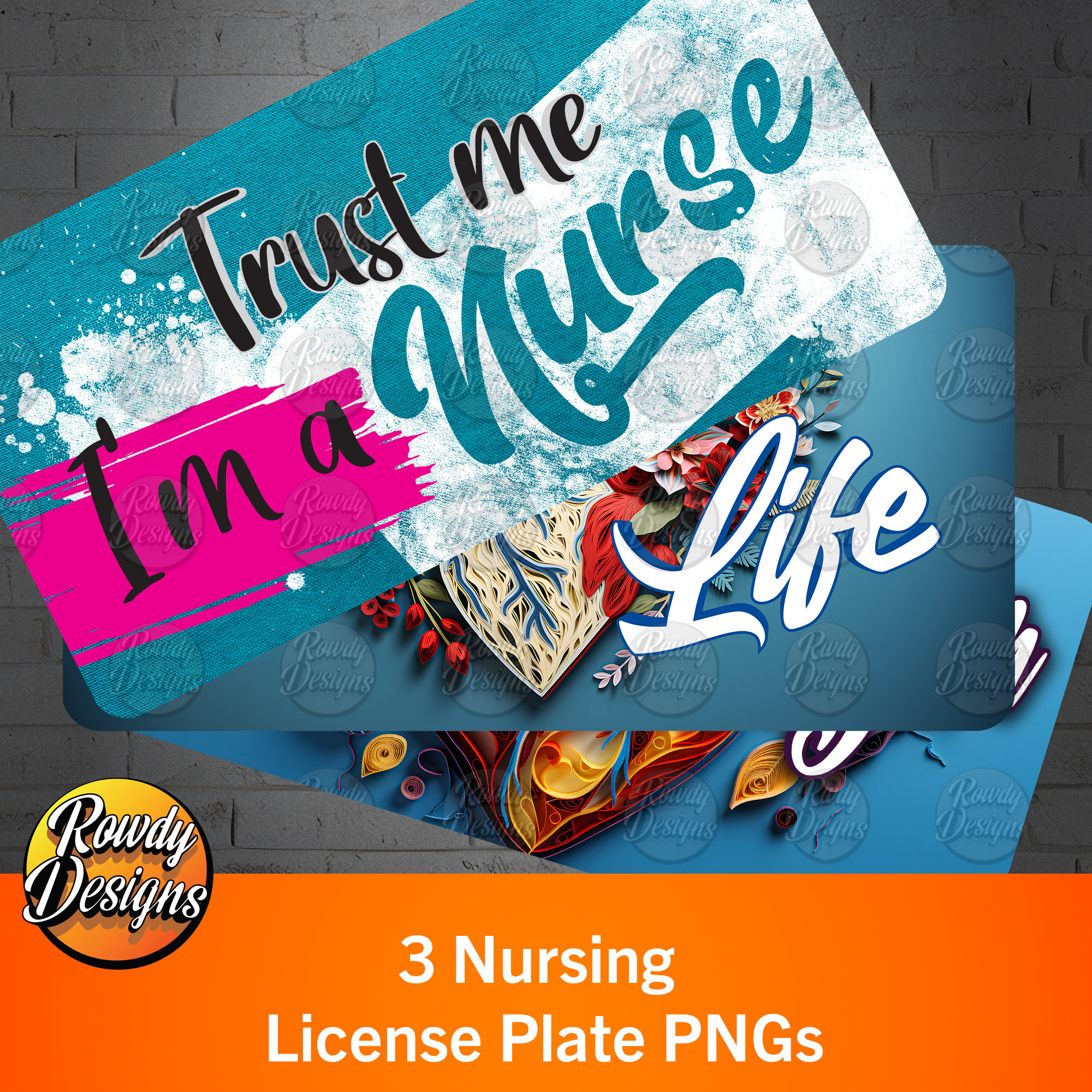 Nurse License Plate, License Plate Wrap, Nuse PNG, Sublimation Design ...