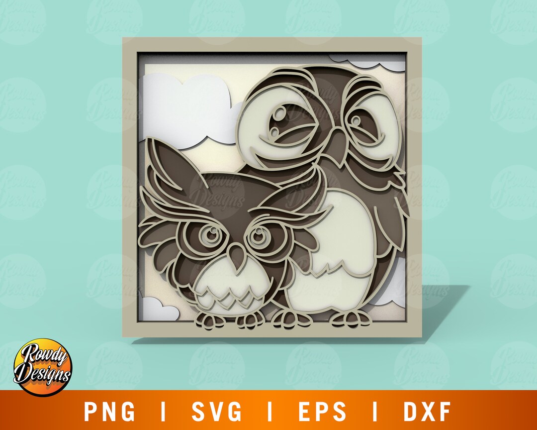 Owls Multilayer SVG - Owl 3D Multilayer - Home Decor - Multilayer Svg ...