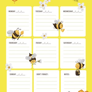 Bumble Bee Editable Digital Download, Letter, Half Letter, A4, A5 and 4 ...