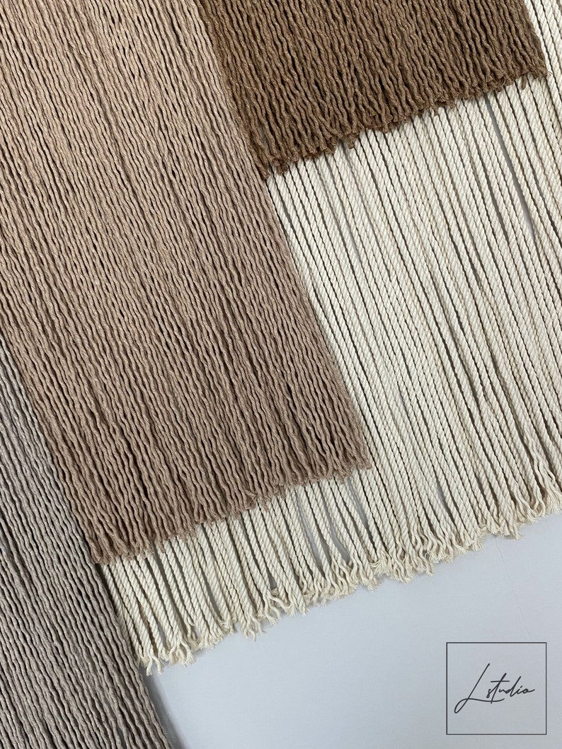 Bohemian Neutral Color Geometric Yarn Decor Contemporary Sand - Etsy