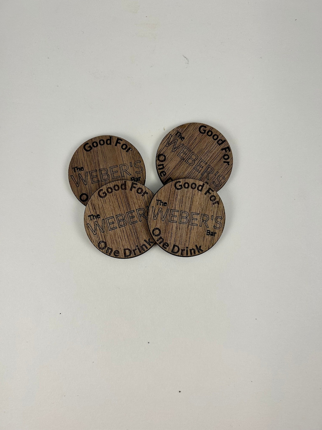 Personalized Drink Tokens Customized Wooden Nickels Set of - Etsy
