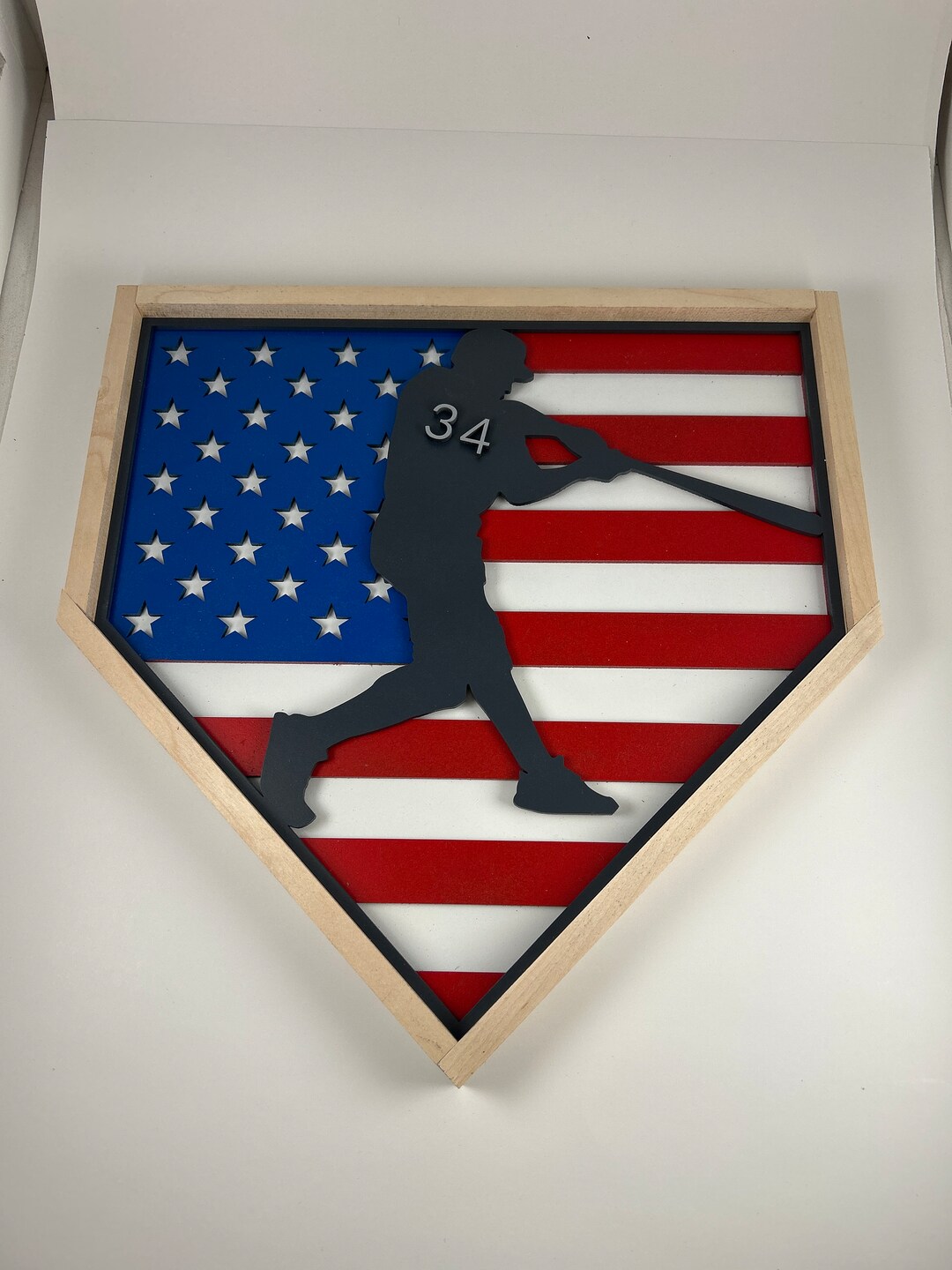 Baseball and Softball American Flag Home Plate Sign - Etsy