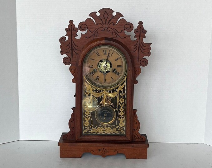 E.N. Welch MFG Co. ~ Parlor Clock ~ Cir. 1880s ~ Walnut Case ~ 30 Hr ...