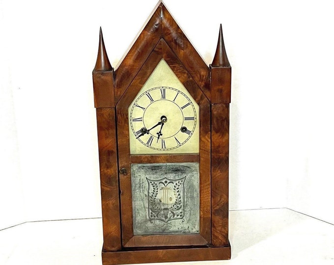 Steeple Clock Chauncey Jerome, New Haven, CT Circa 1870 Mahogany Case ...