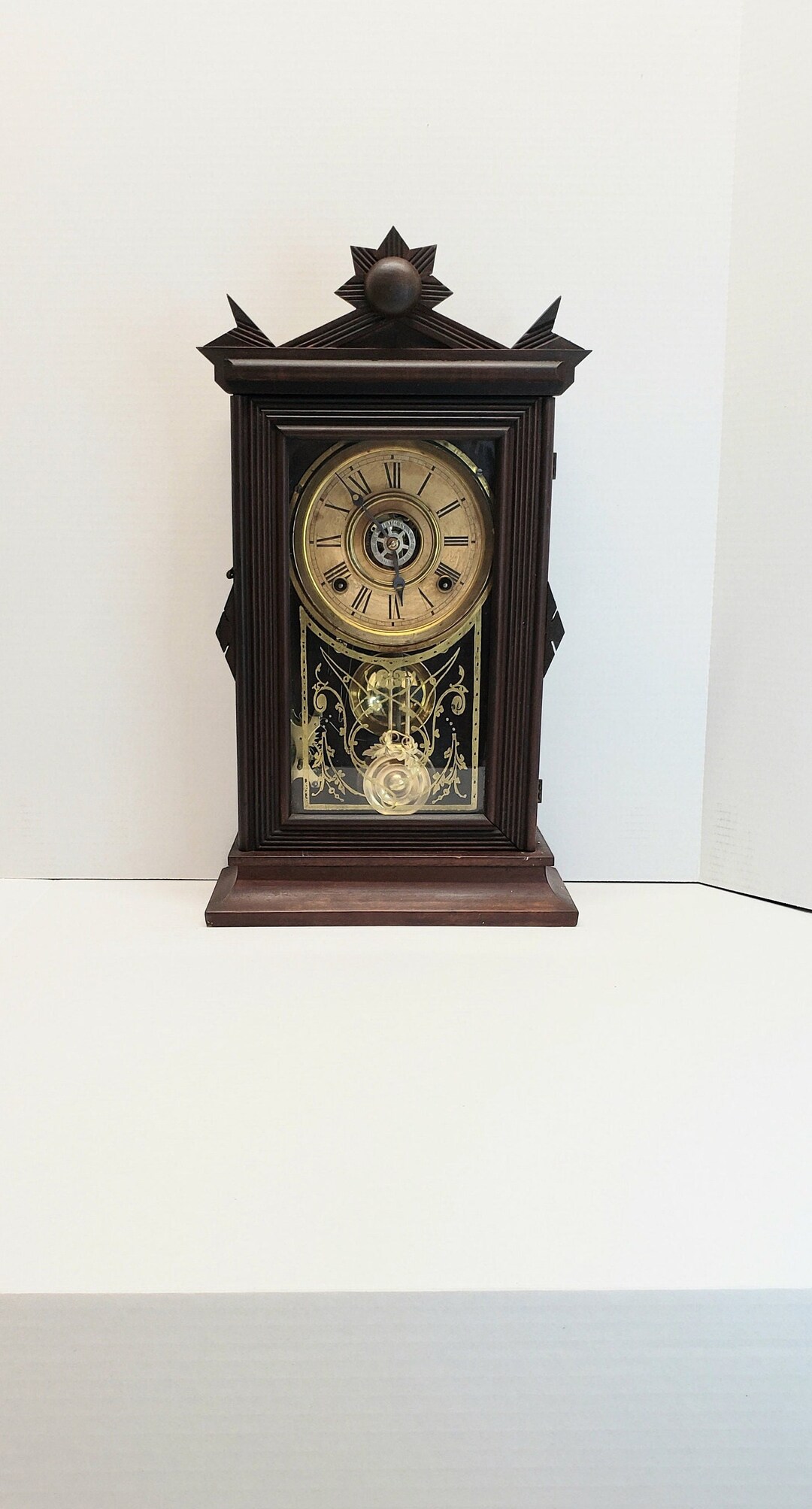 Parlor Clock 8 Day Time and Strike W/alarm Cir 1880s E. Ingraham & Co ...