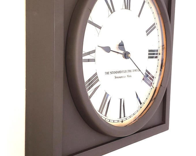 Antique, Gilbert “vane” Model Adamantine Black Mantel Clock, Originally ...