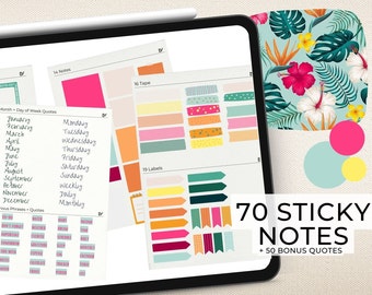 Digital Journal Stickers : Sticky Notes - Etsy