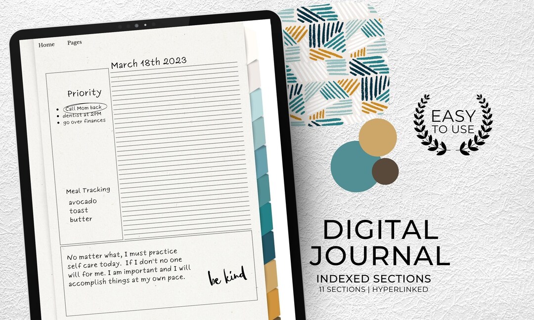 Daily Planner, Bullet Journal, Digital Diary, Student Planner, Undated ...