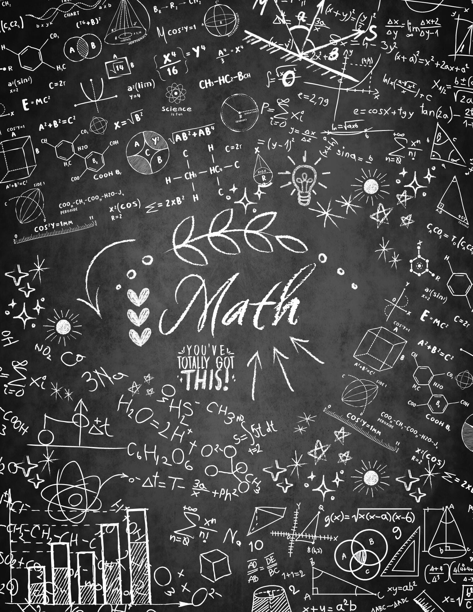 A Super Fun Math Design to Slip Into a 3-ring Binder Cover! for ...