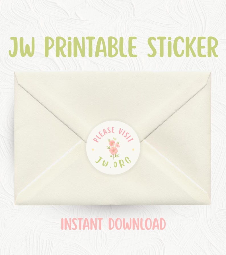 JW PRINTABLE STICKER | Please Visit Jw.org - Etsy