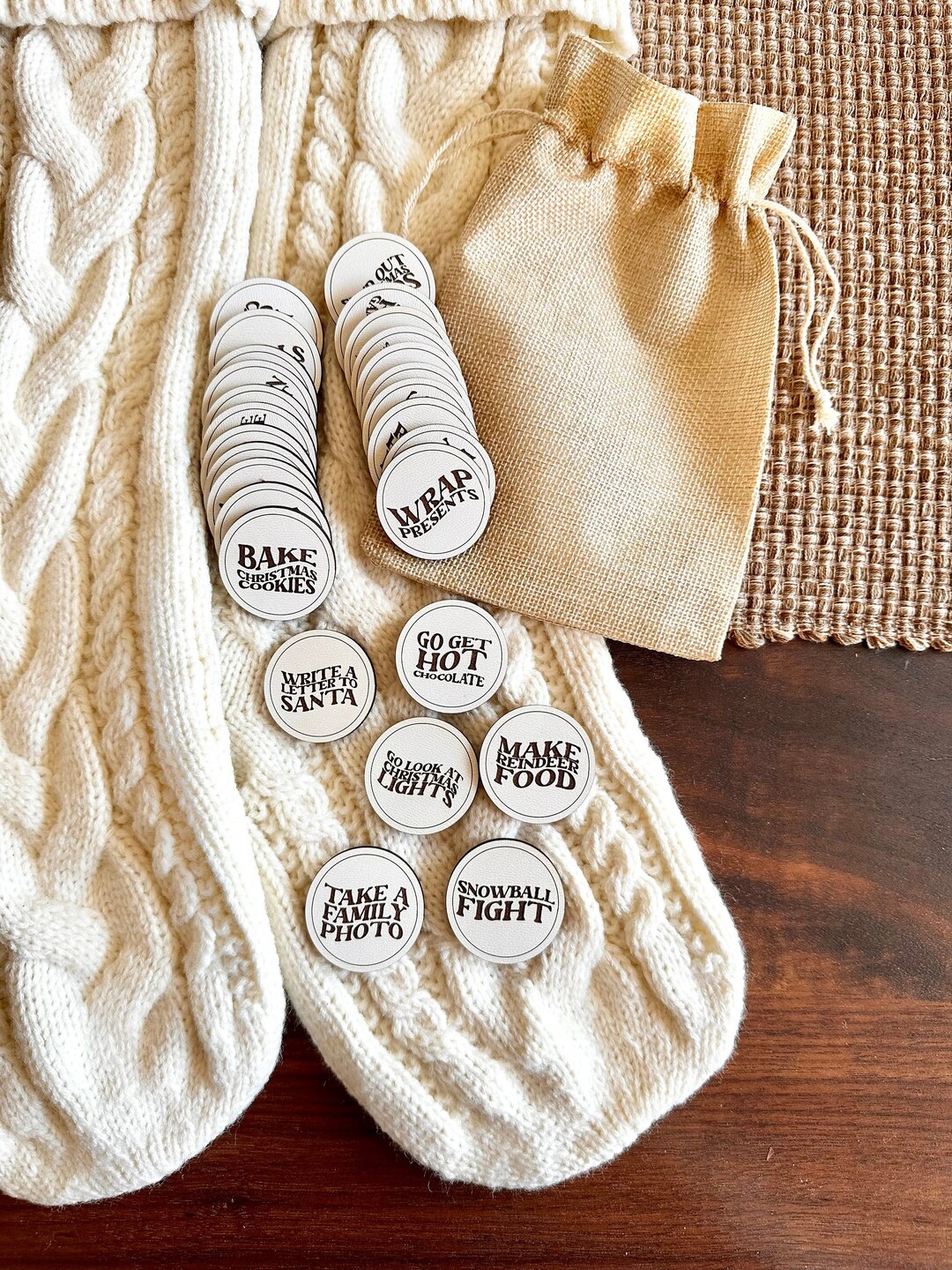 Family Christmas Coins, Christmas Countdown Tokens, Christmas Advent ...