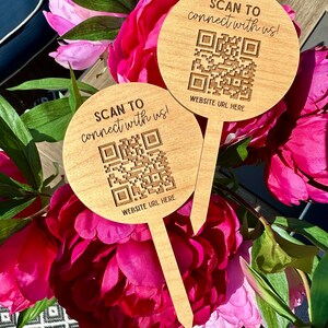 QR Code Plant Stake, Business Social Media Sign, Custom QR Code Sign ...