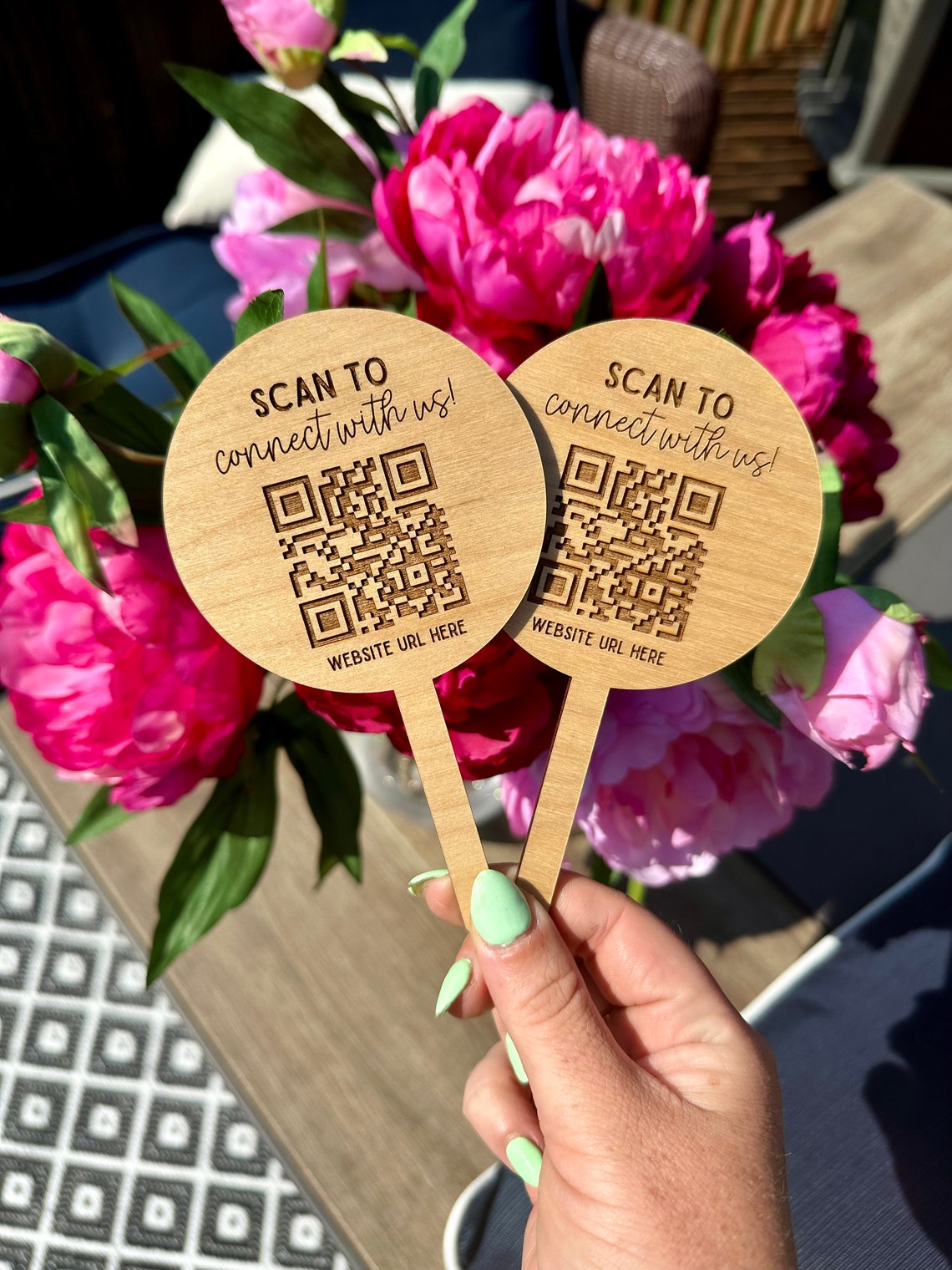QR Code Plant Stake, Business Social Media Sign, Custom QR Code Sign ...