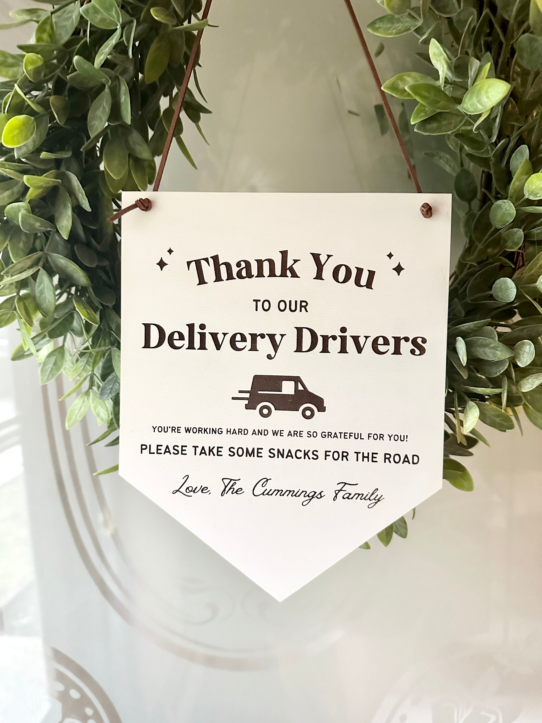 Personalized Delivery Driver Sign Thank You Sign Package - Etsy