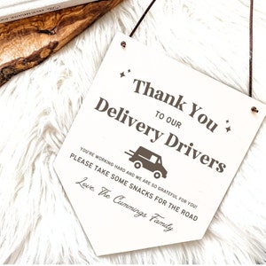 Personalized Delivery Driver Sign, Thank You Sign, Package Sign, Front ...