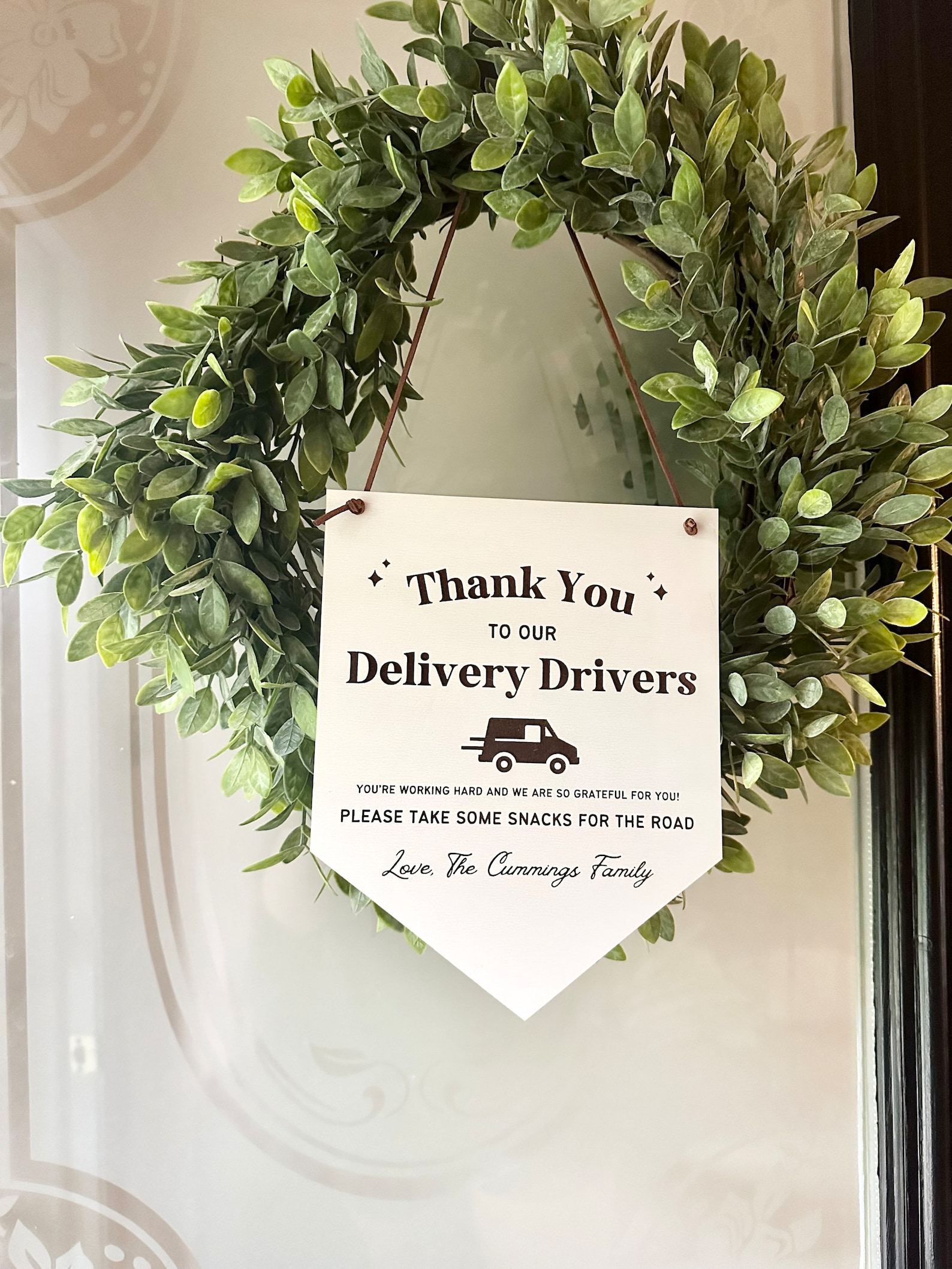 Personalized Delivery Driver Sign, Thank You Sign, Package Sign, Front ...