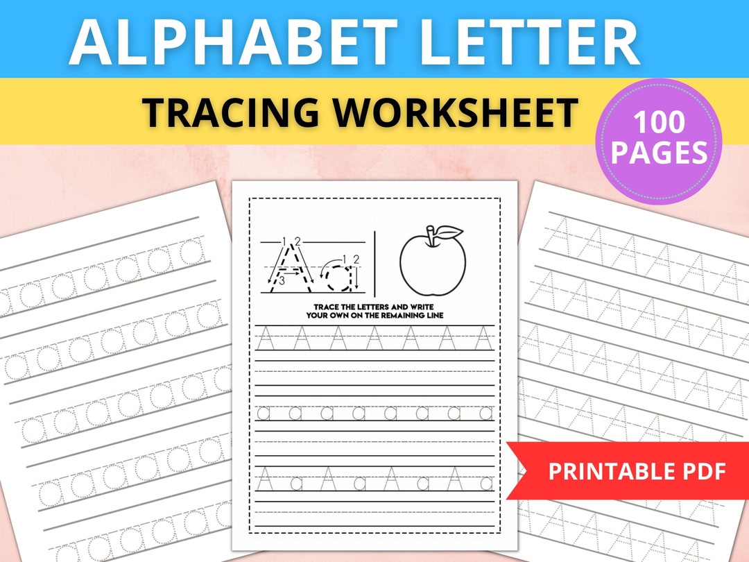 Preschooler Cursive Handwriting Practice Workbook, Alphabet Letter ...