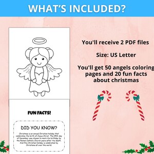 50 Cute Angels Christmas Coloring Pages 20 Fun Facts About Christmas ...