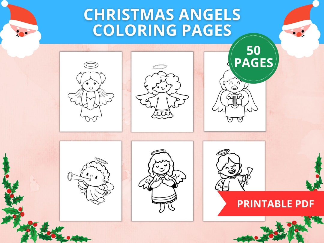50 Cute Angels Christmas Coloring Pages 20 Fun Facts About Christmas ...