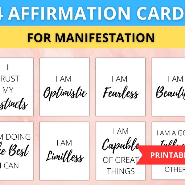 Positive Affirmation Card Deck, Cards for Law of Attraction, Daily - Etsy UK