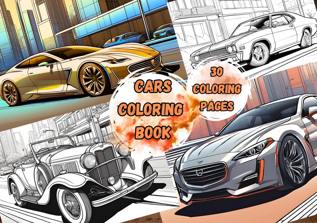 Cars Coloring Book the Car Coloring Book for Boys and Car Fans With 30 ...