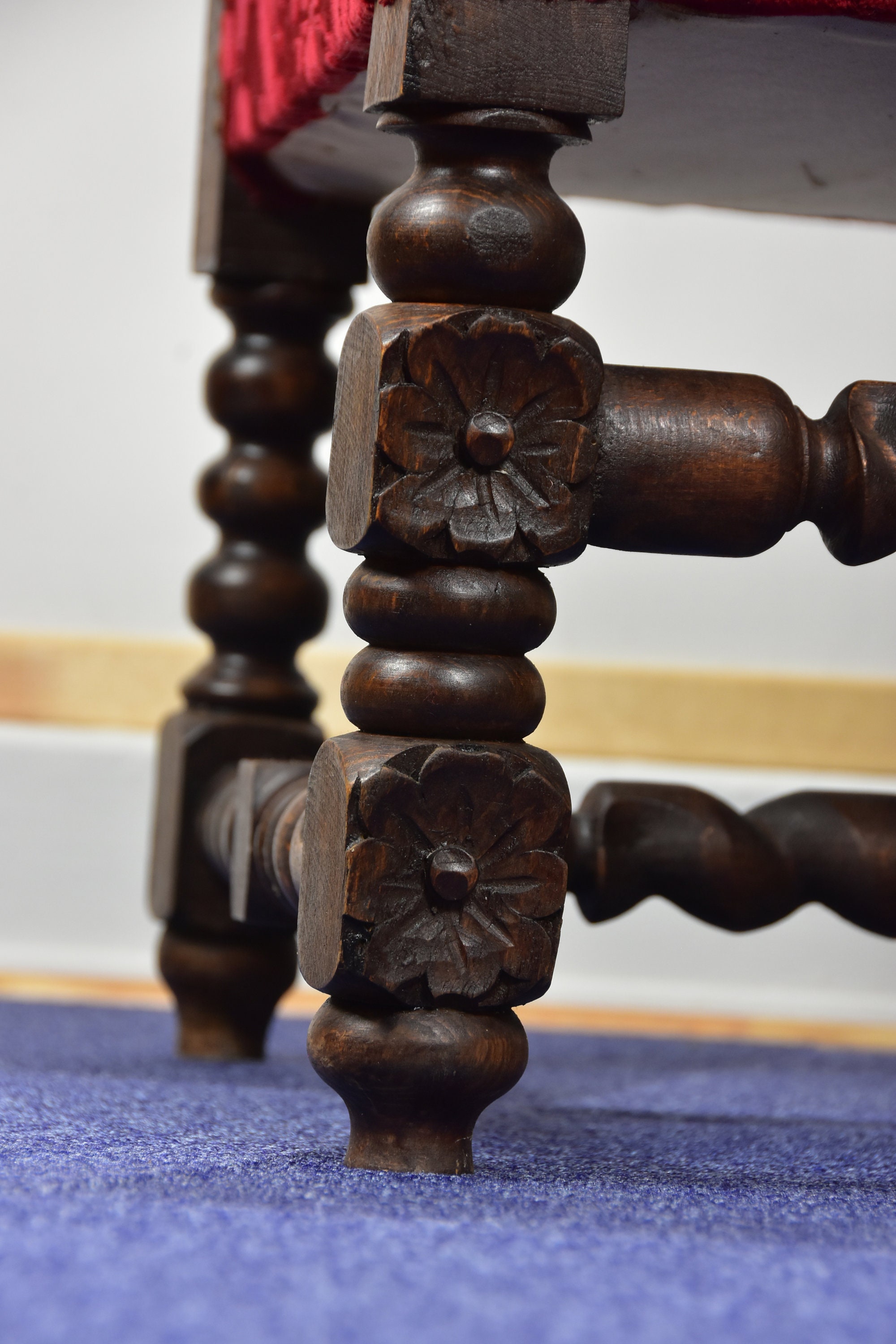 Henry II-III Renaissance Style Throne Ceremonial Armchair Solid Wood ...