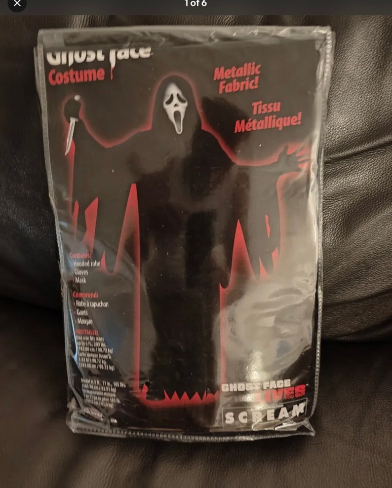 RARE Scream 25th Anniversary Ghostface Sparkle Robe Costume - Etsy