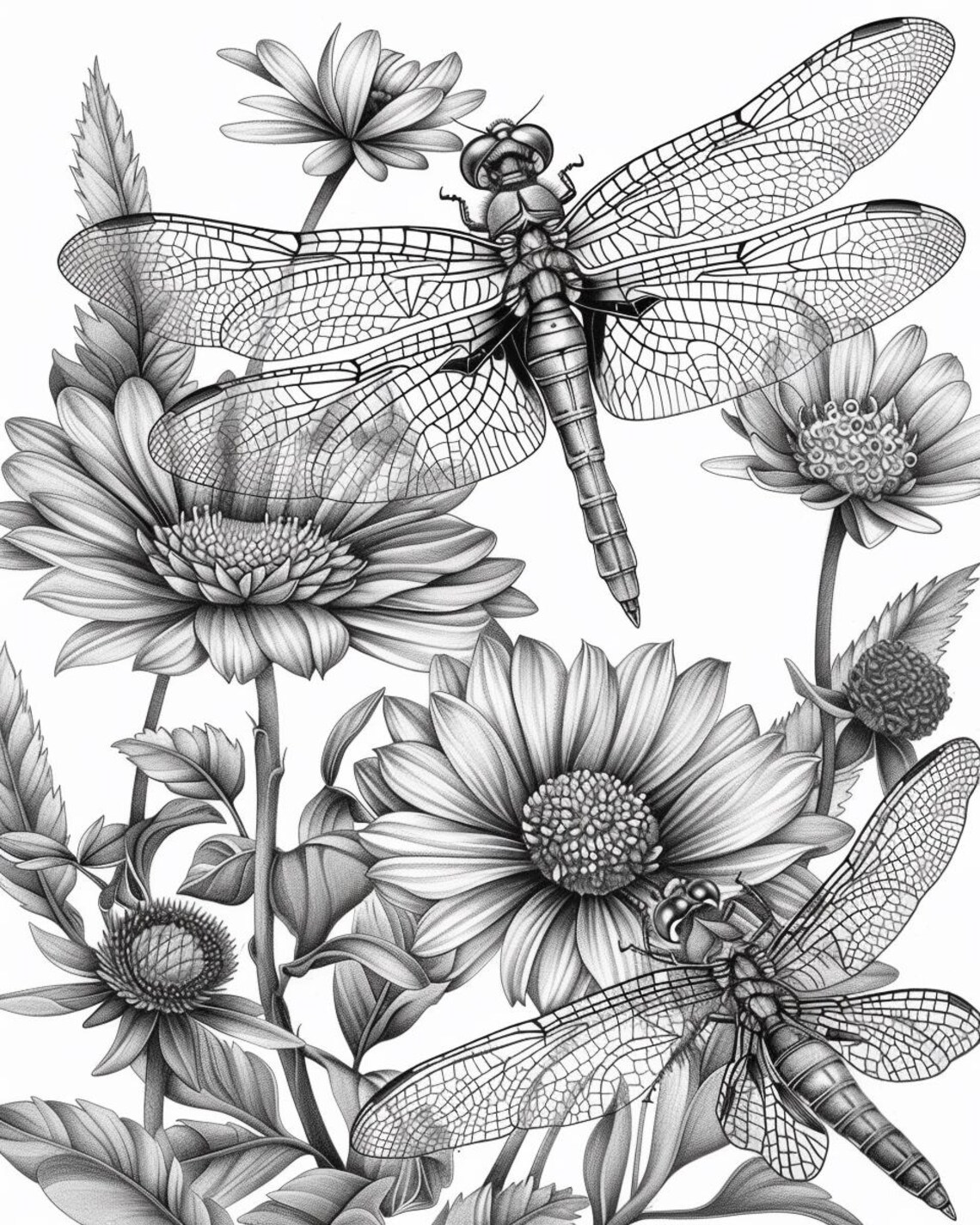 Printable Insects, 4-PNG Files for Your Printing Pleasure, Dragonfly ...