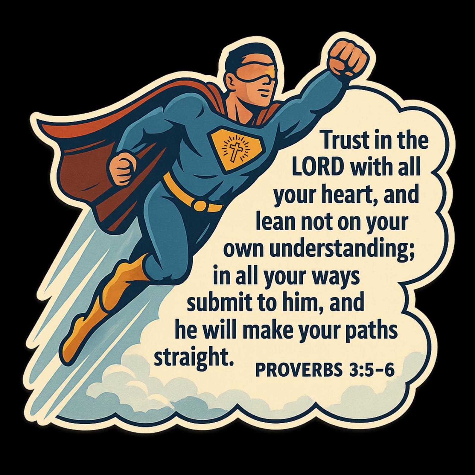 Superhero Bible Verse Sticker | Christian Digital Download | Faith ...