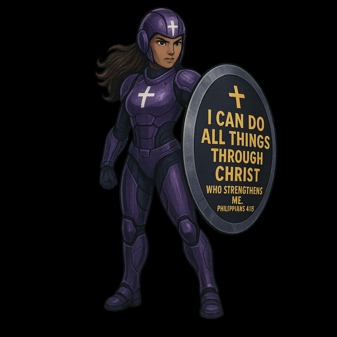 Superhero Bible Verse Sticker | Christian Digital Download | Faith ...