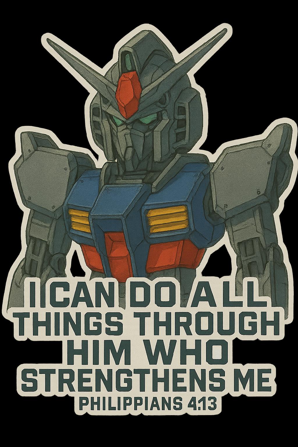 Mecha Bible Verse Sticker PNG | 5 PNG Christian Anime Sticker Files ...