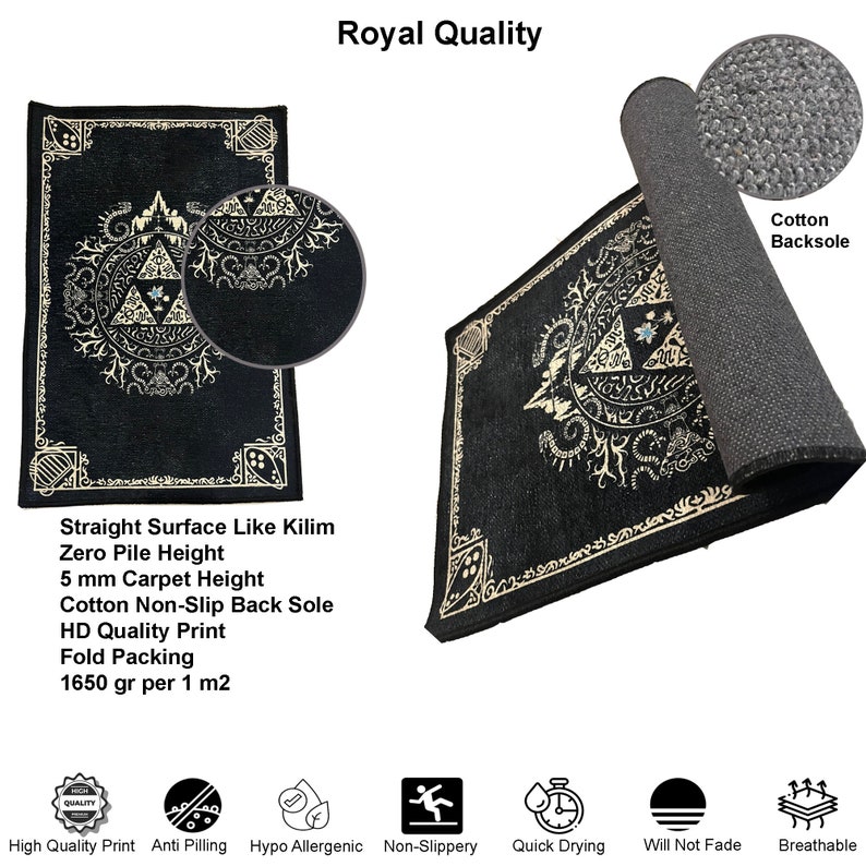 Fleur De Lys Royal Rug, Modern Carpet for Living Room, Bedroom, Non ...