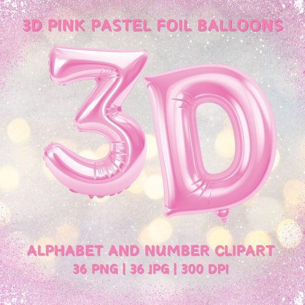 Pink Balloon Numbers - Etsy