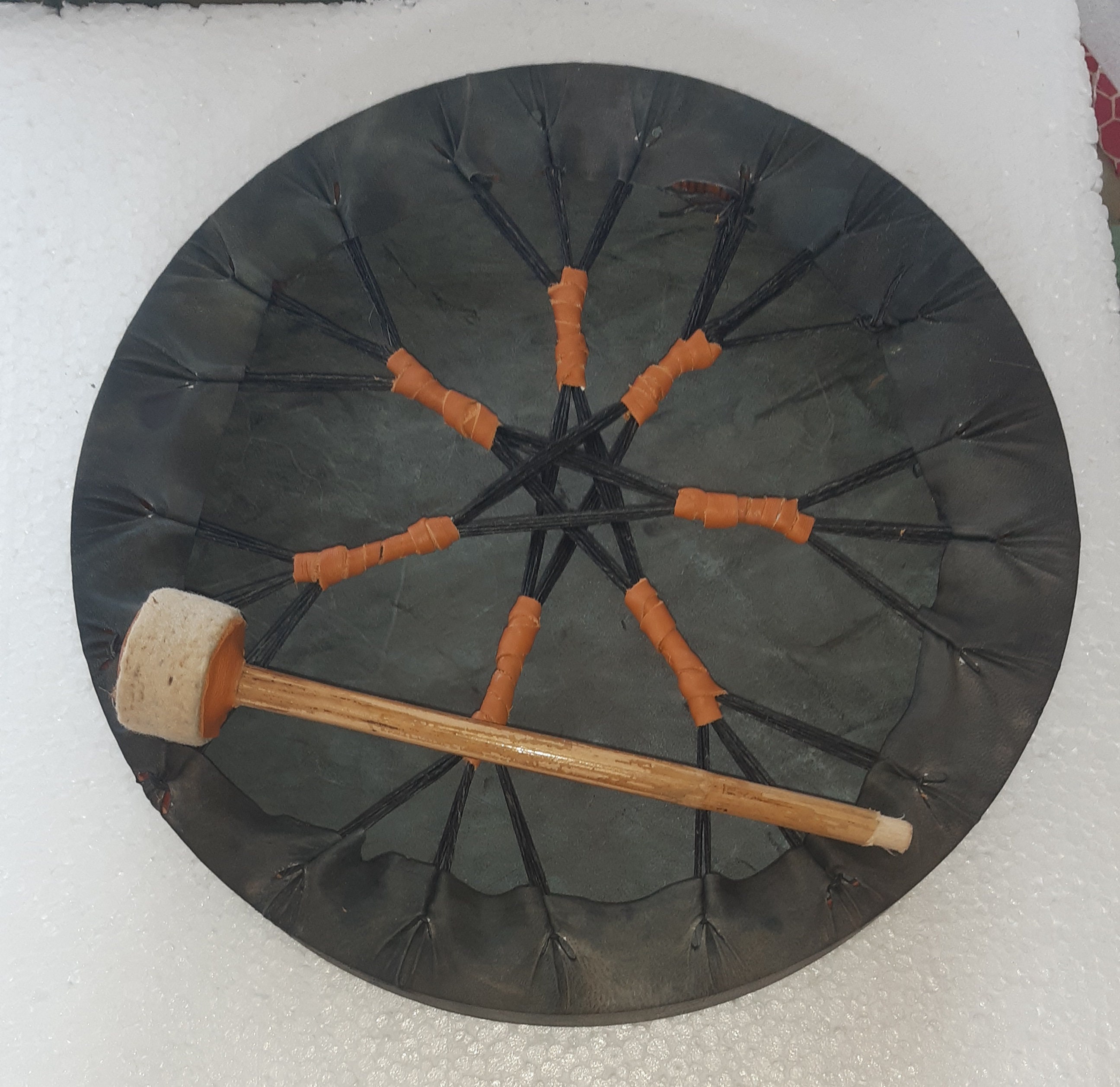 Beautiful Handmade Dark Ages , BLACK DIE Buffalo Skin , Rawhide ...