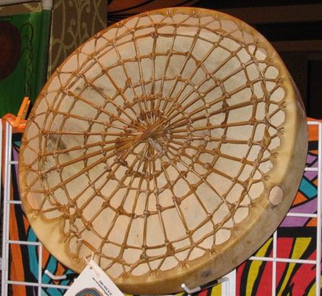 12" to 36" Inch. Native American Buffalo Hide , Shaman Shamanic Tupan ...