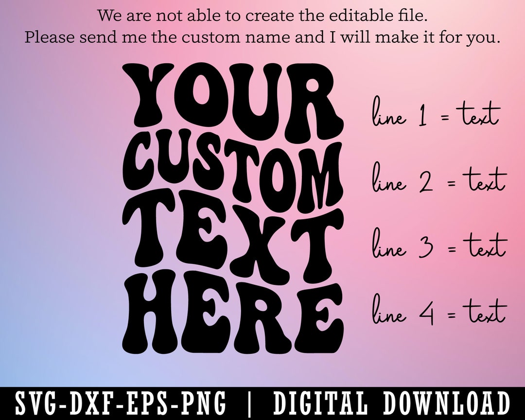 Custom Svg, Custom Svg File, Custom Silhouette File, Original Wavy ...